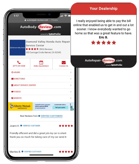 Product Page – AutoRepair-Review (ARR) - UpdatePromise
